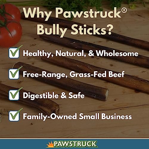 Pawstruck All-Natural 3-5" Bully Sticks for Small Dogs & Puppies β Single Ingredient, Low Odor & Rawhide-Free Dental Chew Treat Bones - 100% Real Beef with No Artificial Preservatives - 8 oz Bag
