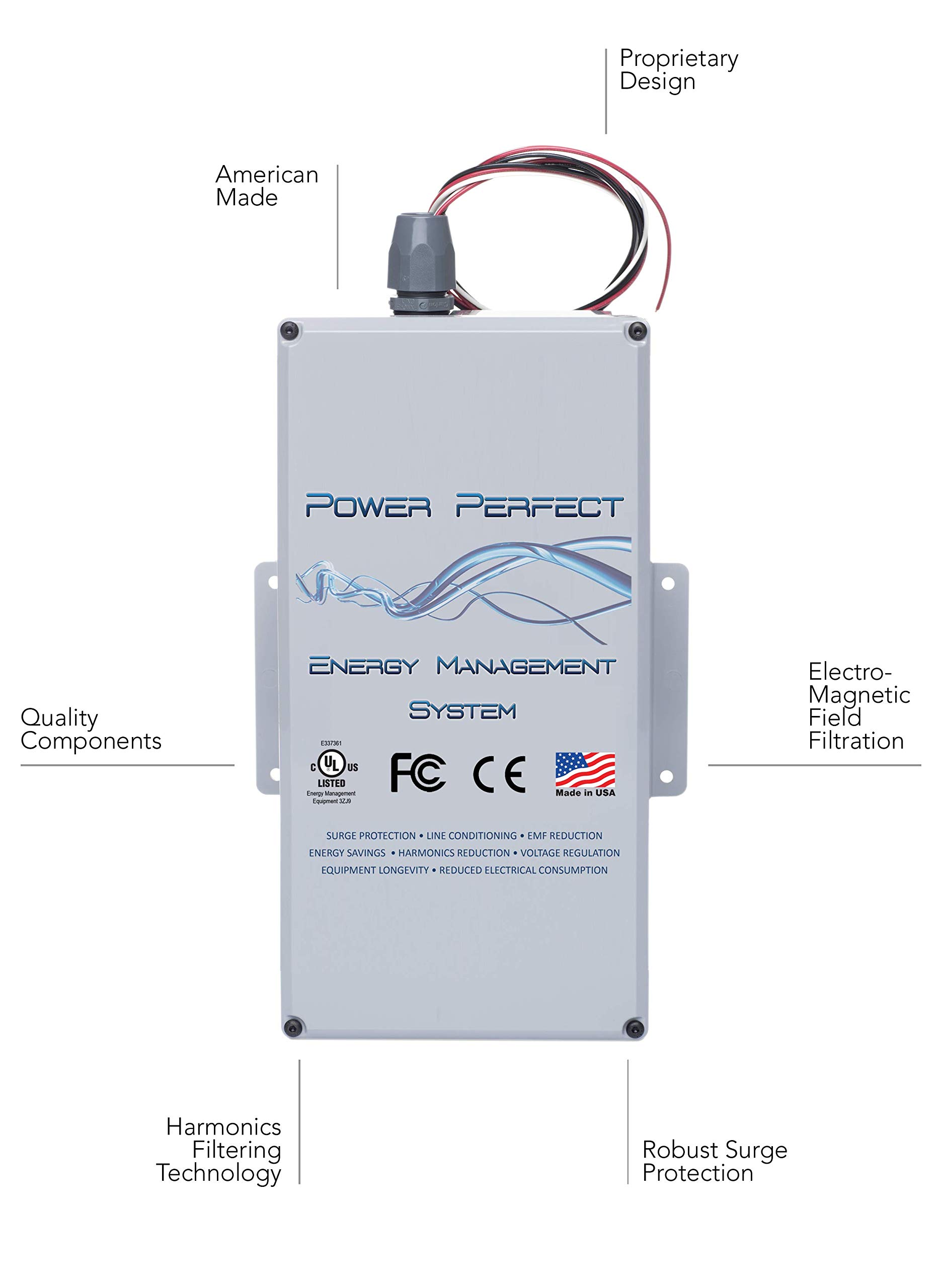 Satic Power Perfect Box - Whole Home Dirty Electricity Filter, Surge Protector and Cost Saver! HD (over 3000 sq ft)