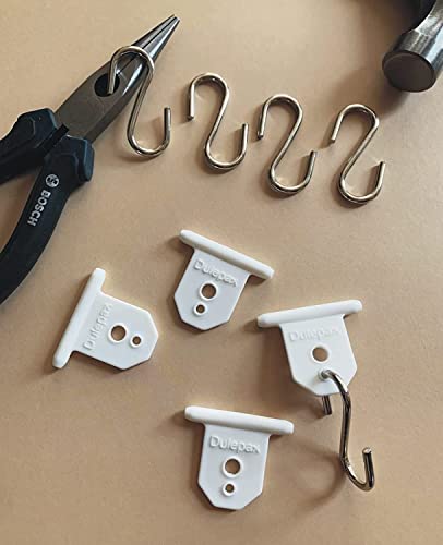 RV Awning Hooks, RV Awning Light Clips for Christmas Camping Awning Lights Decor, Hang Clothes,Hang Plants and More.Easily Slide Into RV Awning Roller Bar Channel (12 PCS)