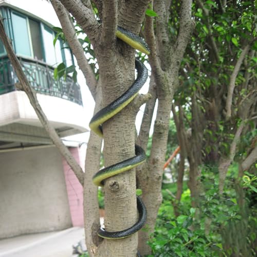 GYORI Realistic Fake Snake Toy with Vivid Scales for Pranks and Entertainment - 1.28m Length