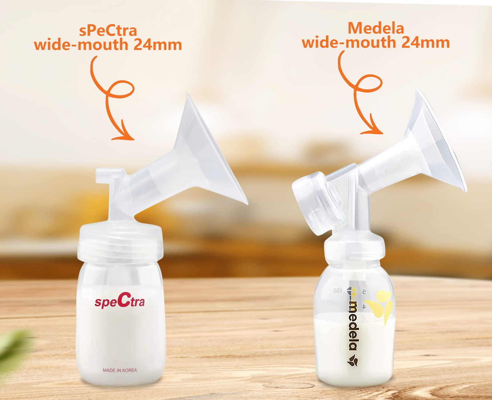 Loveishere 24mm Flange Inserts Compatible with Medela/TSRETE/Momcozy/Willow Wearable Cups, 27mm Breast Pump Shields Reduce Nipple Tunnel Down to 24mm, 2pcs