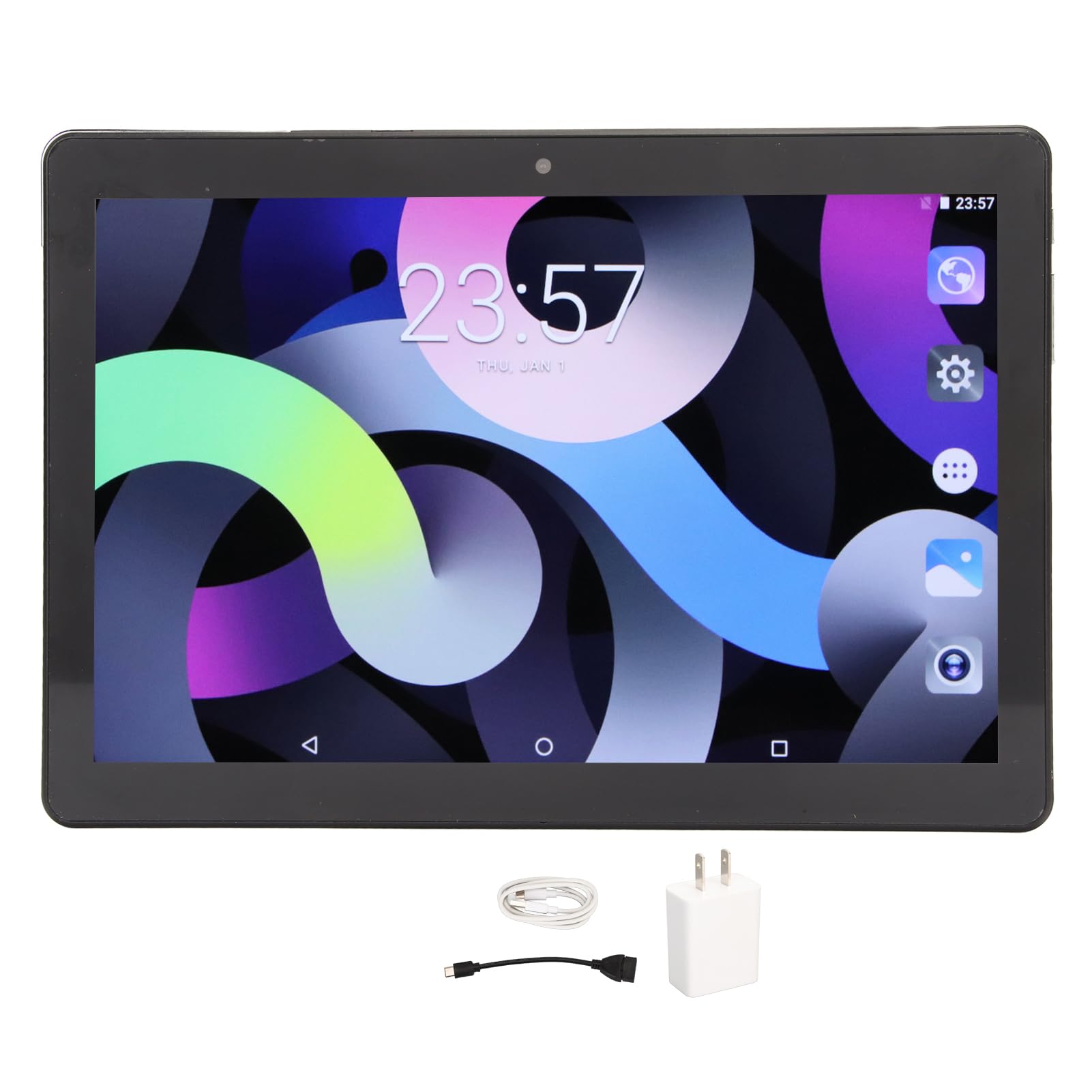 Jopwkuin 10.1 Inch Tablet, 5G WiFi 8MP 13MP Dual Camera HD Tablet 4GB 64GB 100-240V for Android 12.0 for Learning (#4)