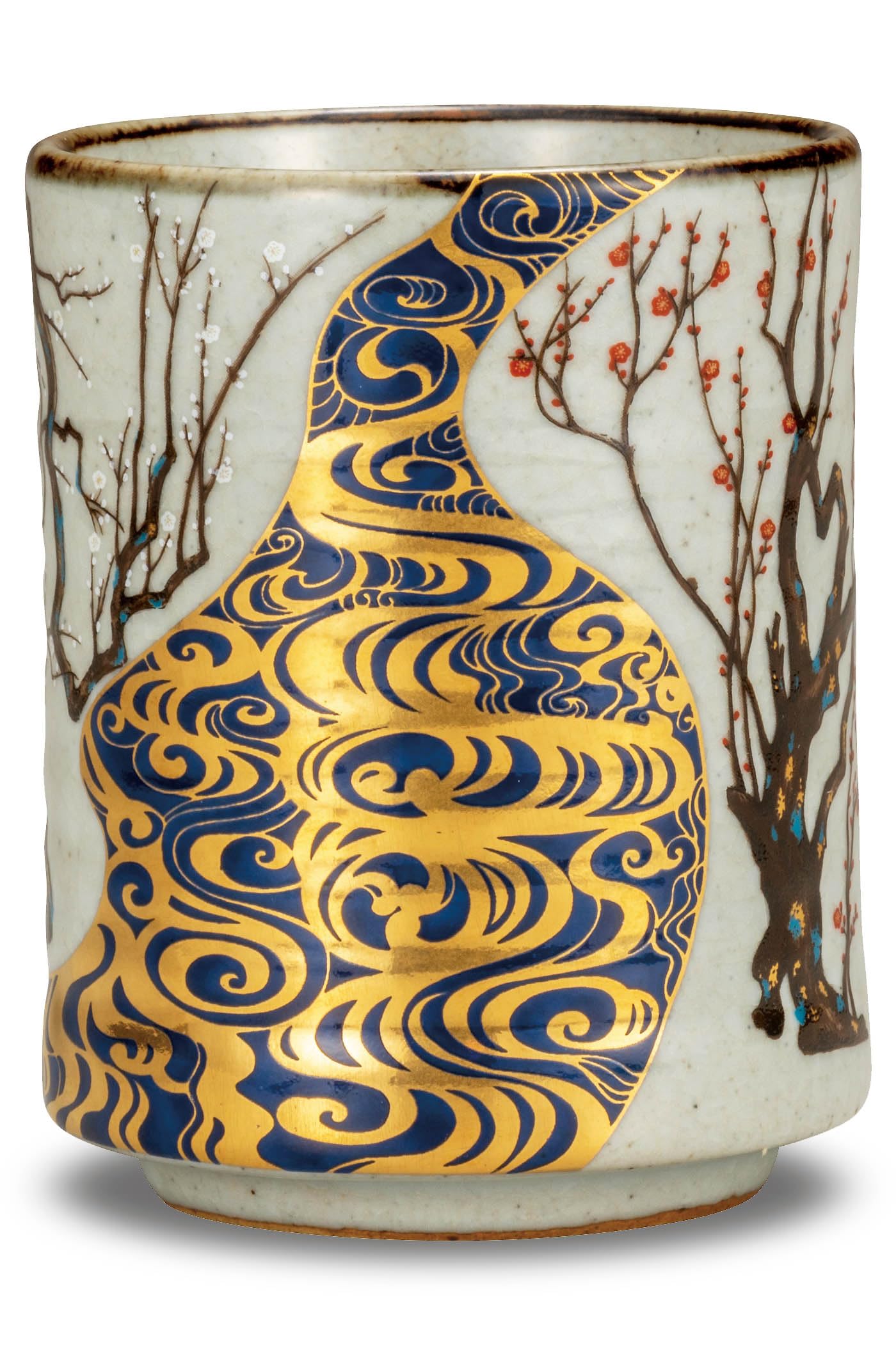 Kutani Yaki(ware) Japanese Yunomi Tea Cup Kourin