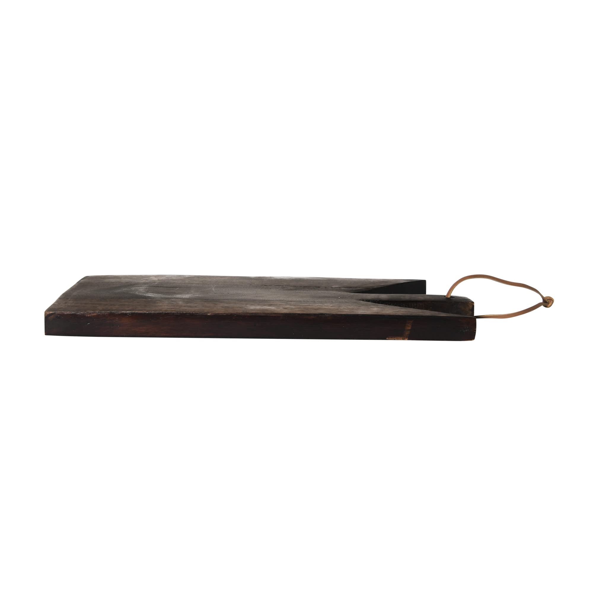 Main + Mesa Geometric Wood Cutting Board with Leather Tie