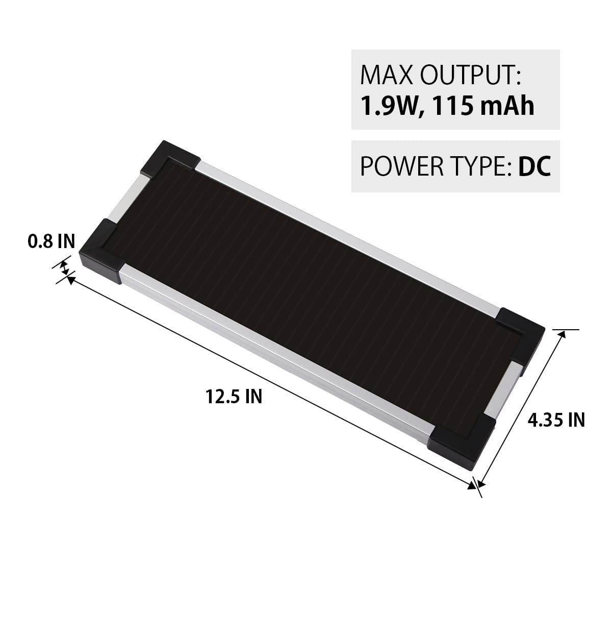 Koolatron 402333 12V 1.8W Solar Trickle Charger