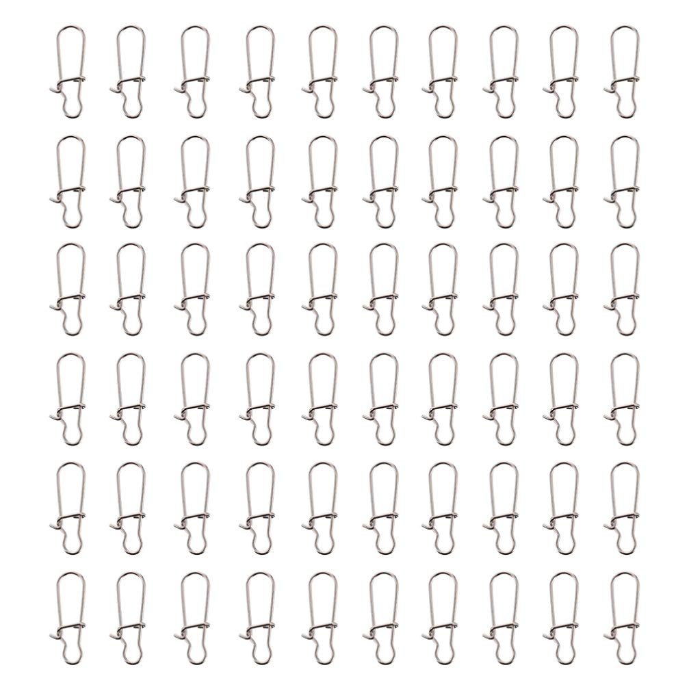 LIOOBO Fishing Tool 100pcs Fishing Buckle Fishing Hooked Snap Fishing Tackle Fishing Lure Heavy Duty Fishing Supplies Fishing Accessories Swivel Lock Snap Stainless Steel Pin to Rotate