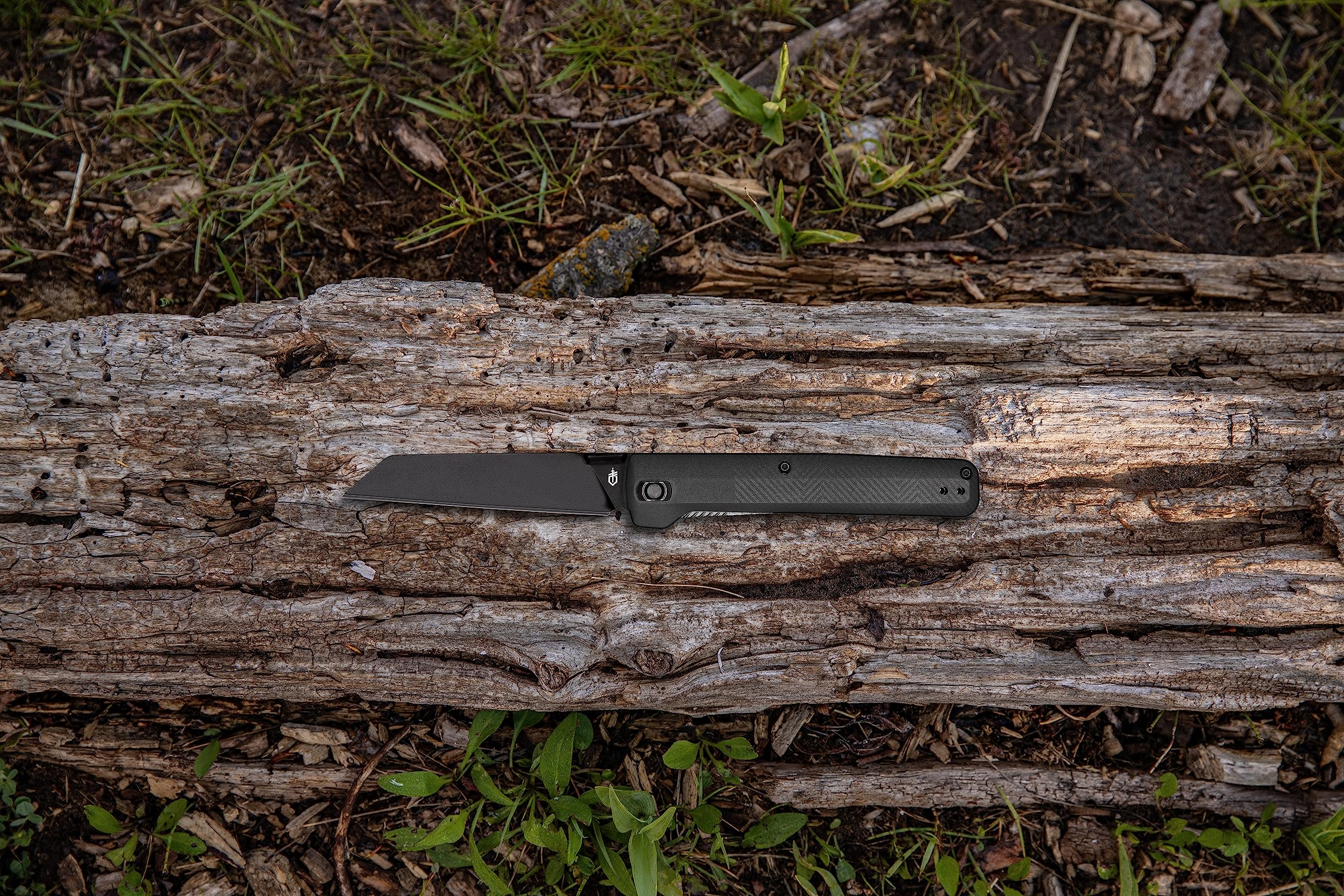 Gerber Gear Pledge Pocket Knife with Pocket Clip - 3.7" Full Panel Plain Edge Blade Folding Knife - EDC Gear and Equipment - Omni Gray
