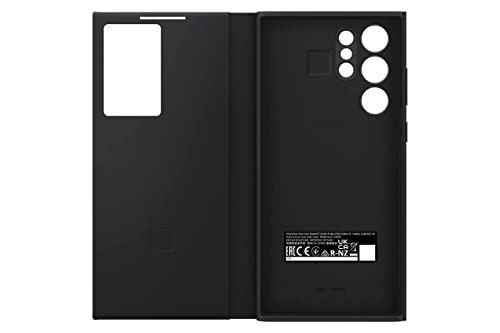 Samsung Galaxy S22 Ultra S-View Flip Cover, Protective Phone Case, Tap Control, Cutting Edge Design, US Version, Black, (EF-ZS908CBEGUS)