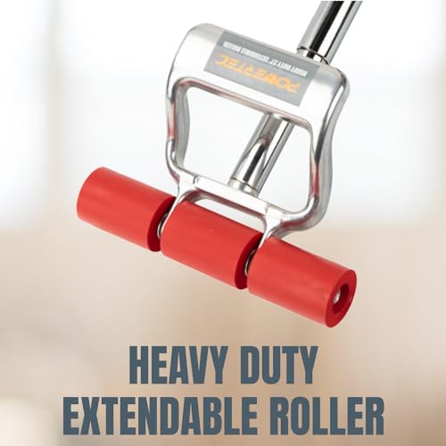 POWERTEC 71033 Extendable Wall and Floor Roller for Vinyl Flooring, Linoleum, Carpet, LVP, Veneer and Wall Covering, Flooring Roller Tool with Extendable 17 Inch to 27 Inch Handle, 1 pack