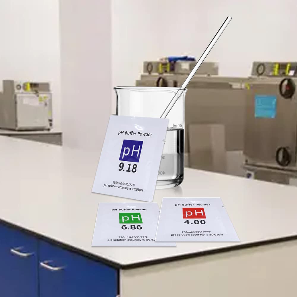 PH Meter Calibration Powder With Durable Moisture-Proof Individual Packet For PH Test Meter 4.00/6.86/9.18