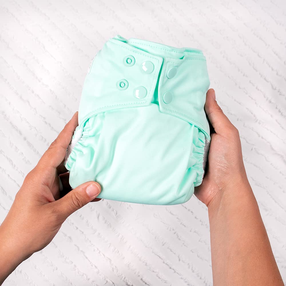 Nicki's Diapers One Size Ultimate All in Snap Cloth Diaper | Adjustable, Washable, and Reusable for Baby Boy or Girl Built Inserts Machine Washable (Candy Cane) (CDAIONDOSULSN)