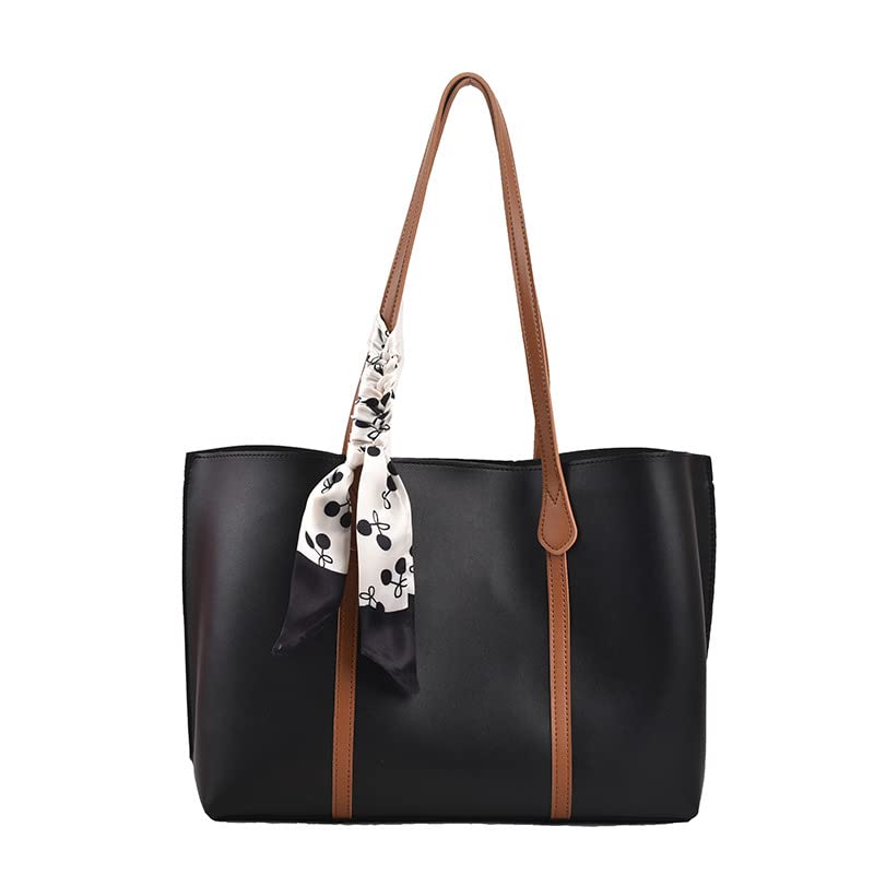 MINKARS Tote Bag for Women Large Purse Shoulder Bag, Black