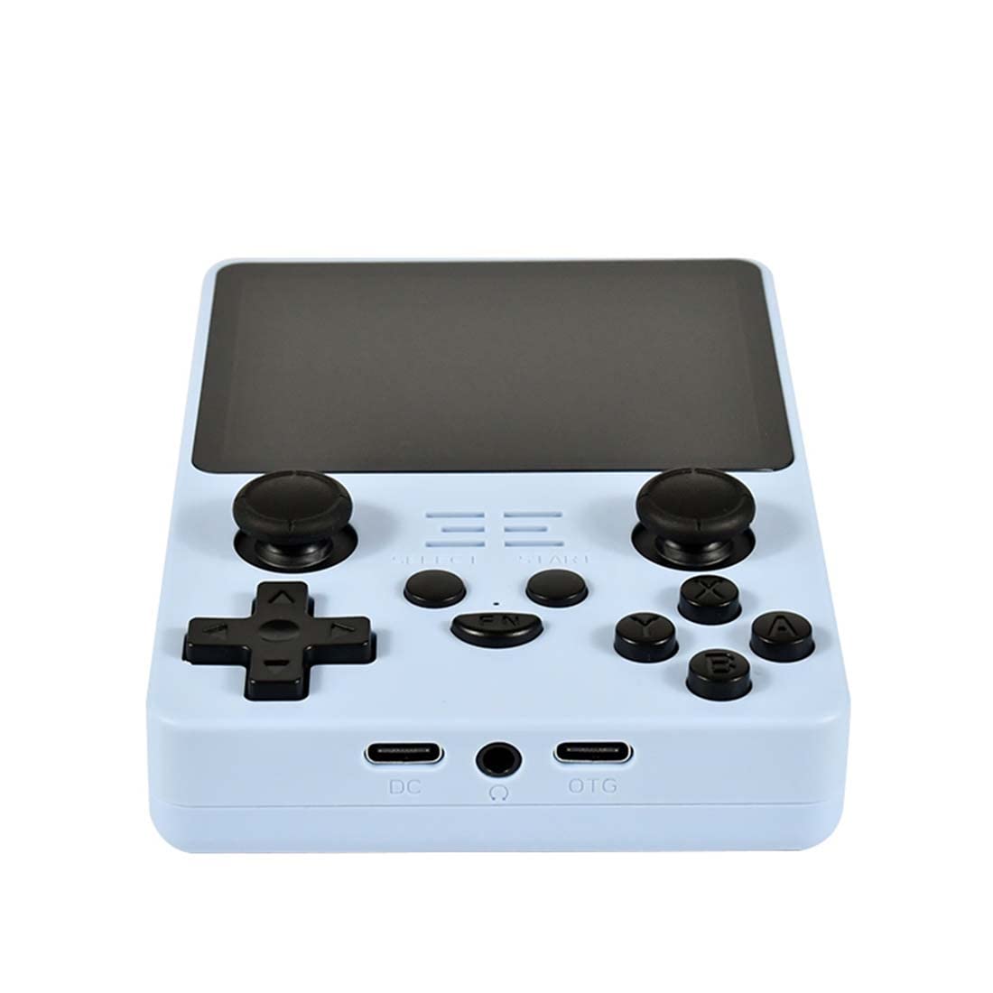 Lingxuinfo Powkiddy RGB20S Handheld Game Console Portable Retro Arcade with Built in 20000 Games, 16G+128G, 3.5 Inches IPS Screen, Powkiddy Game Console for Kids Adults-Blue