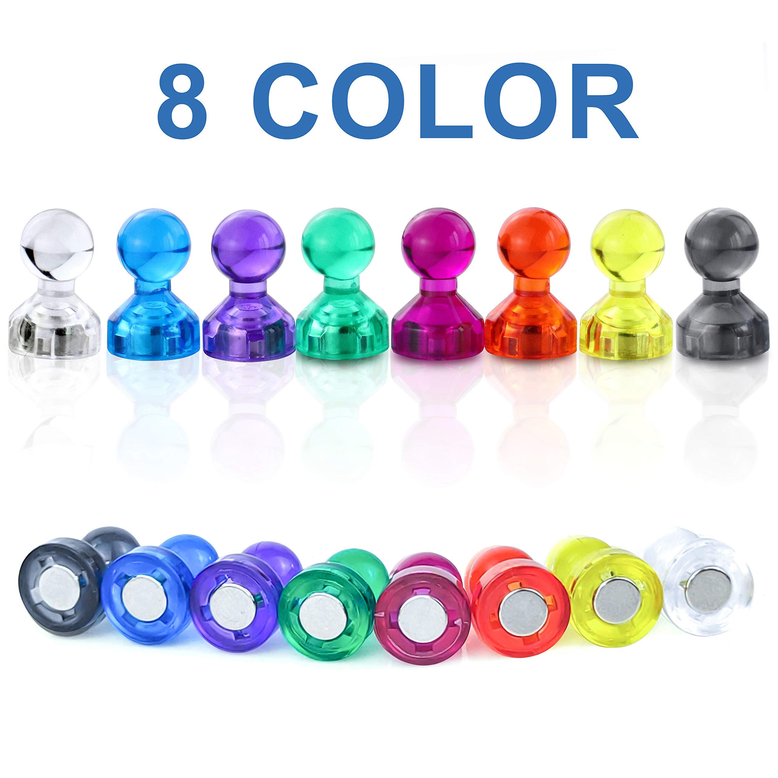 LOVIMAG Push Pin Magnets, 120 Pack 8 Colors Refrigerator Magnets, Colorful and Practical Fridge Magnets, Perfect for Whiteboard Magnets, Office Magnets, Map Magnets