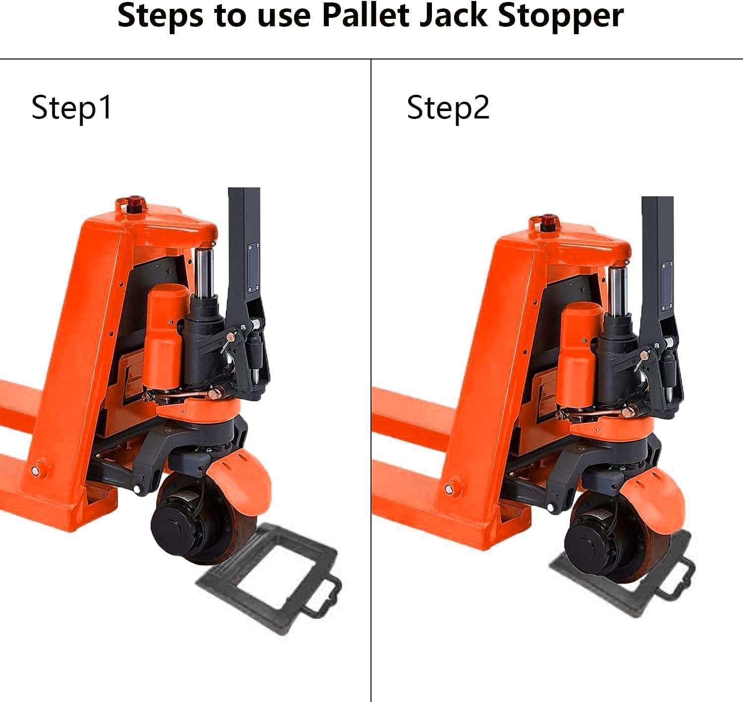 Tory Carrier Wheel Stopper Rubber Pallet Jack Truck Chock Heavy Duty Pallet Jack 14.2" Length x 11.4" Width x 2" Height