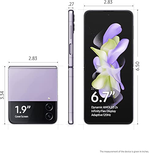 SAMSUNG Galaxy Z Flip 4 256GB Bora Purple - US Cellular (Renewed)
