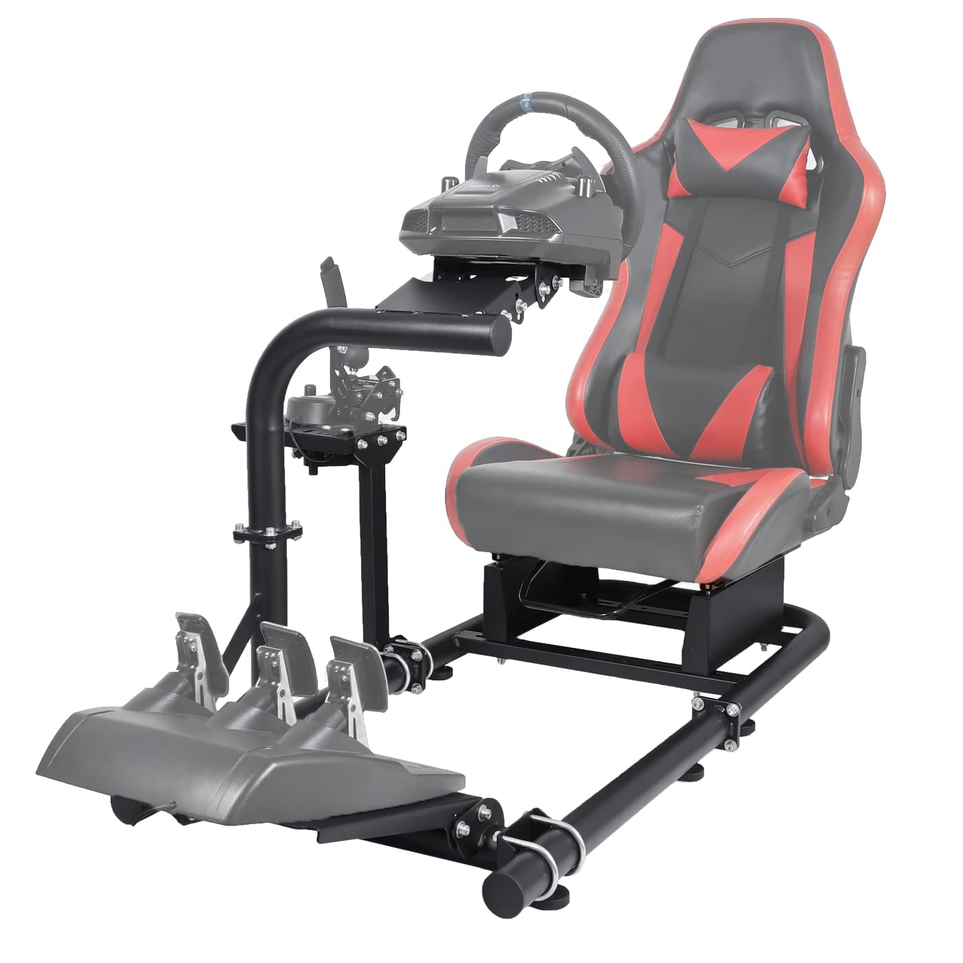 Marada Sim Racing Simulator Cockpit Stable Frame Pro Upgrade Racing Wheel Stand Angle Adjustable Fit for Logitech G25 G27 G29 G920,Thrustmaster T80 T150,Fanatec Wheel, Pedals,and Shifter Not Include