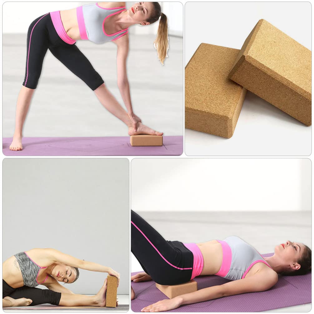 LIOOBO Yoga Kit s Cork Yoga Mat Yoga Training Block Yoga Training Brick Dancing Train Brick for Dancer Yoga Training Accessory Cork Pilates Yoga Block