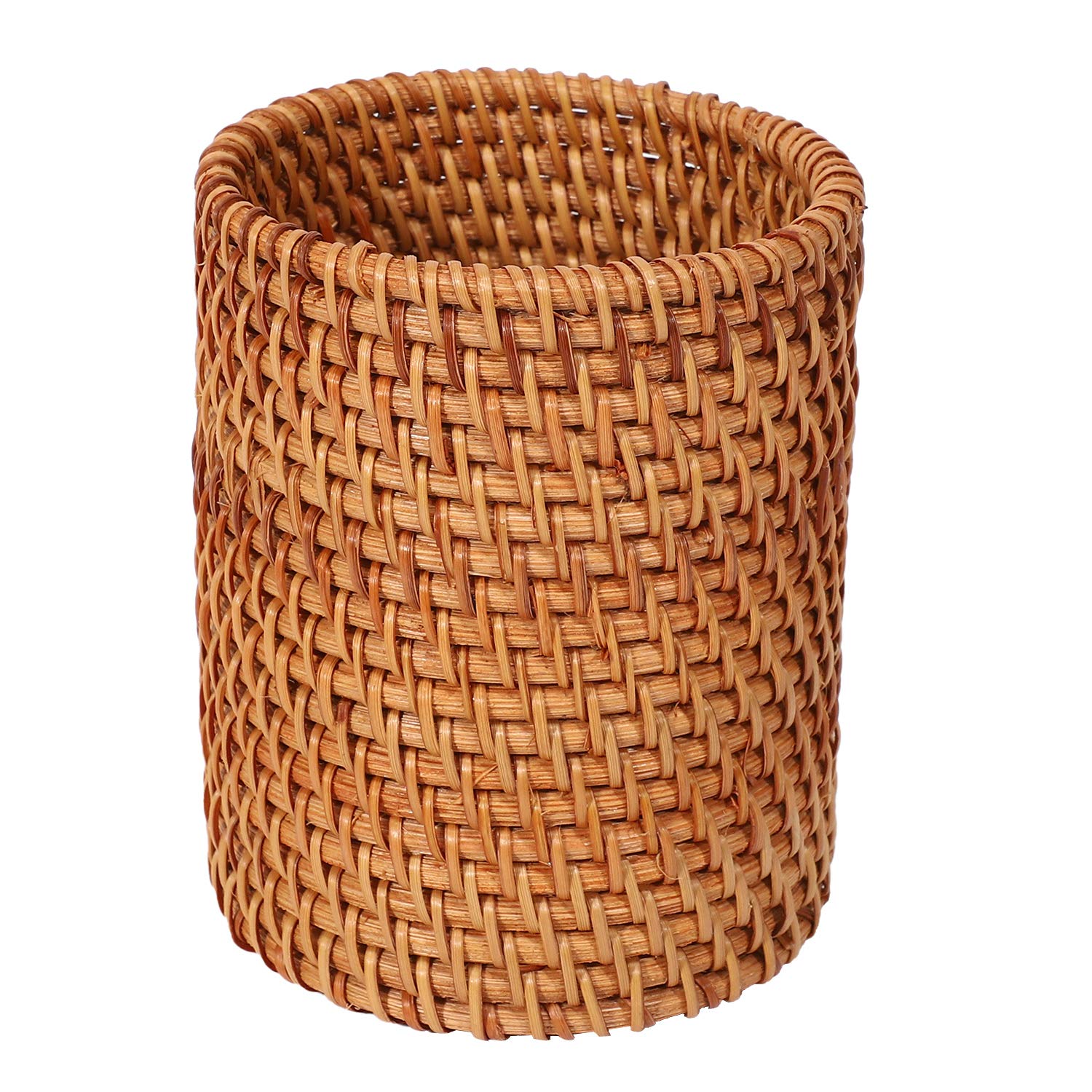 Pasuihcay Rattan Chopsticks Tube Shovel Spoons Bucket Dinner Knives Forks Tableware Storage Box Home Storage Baskets Organizer A