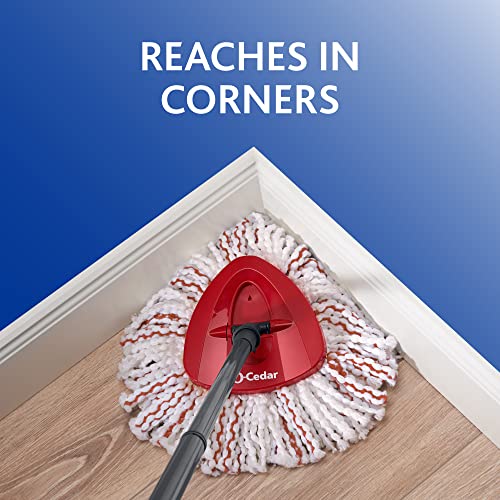 O-Cedar EasyWring Deep Clean Refill (4-Pack) | 40% More Cleaning Power | Microfiber Mop Refill Compatible with O-Cedar EasyWring Spin Mop & Bucket System