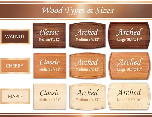 Personalized Wood Cutting Board Handmade in USA β Best Serves as Cheese board, Serving tray, Chopping board, Charcuterie board β Unique Wooden Gift for Wedding, Anniversary, House warming, Christmas