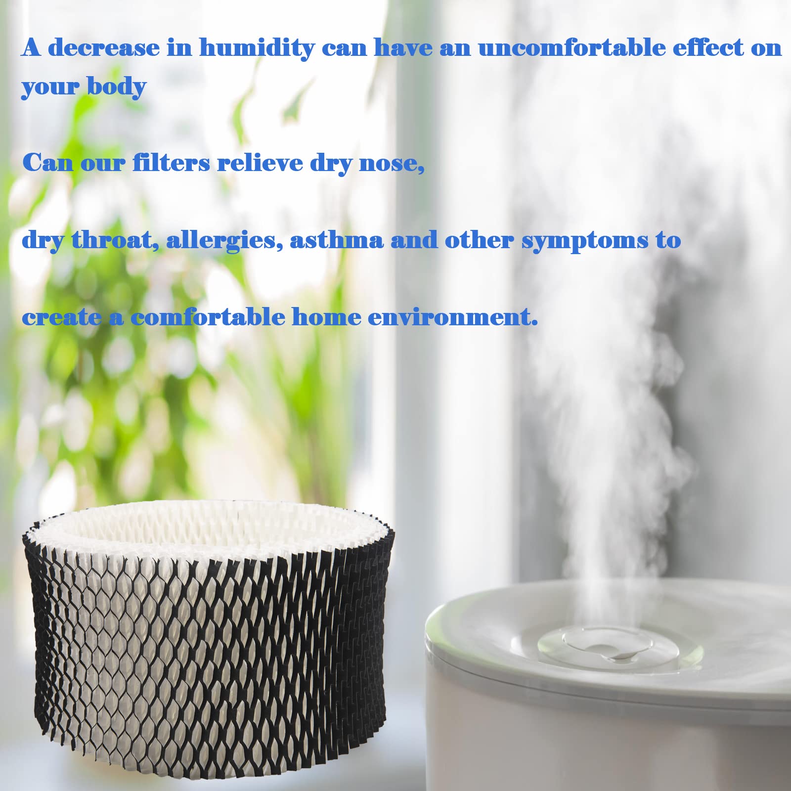 LuckySlycyc HWF62 Humidifier Filter Replacement, Compatible with for HWF62 HWF62CS HWF62D SF212, Fits Sunbeam Humidifier Models SCM1100, SCM1701, SCM1702, SCM1762(4 Pcs)