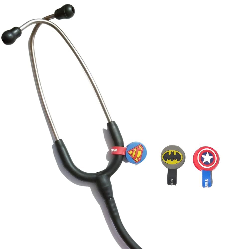 Pack 3 Stethoscope Charms Clip - Medical Gift (Super Heroes 2)