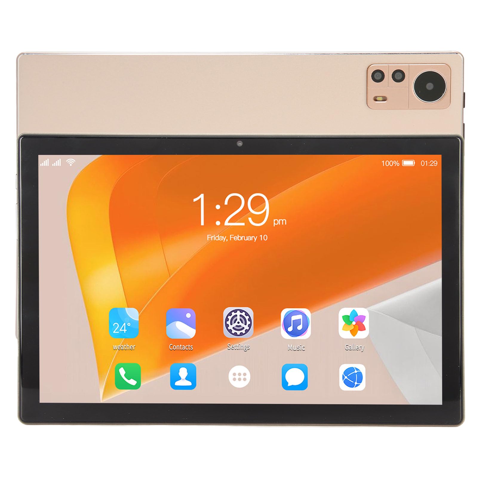 jerss WiFi Tablet, 8GB RAM 256GB ROM Digital Tablet 1960 X 1080 Resolution Dual Speakers for Recreation for Reading (US Plug)