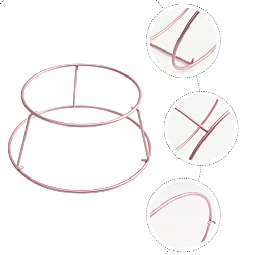 Luxshiny Bread Cooling Rack Alloy Round Chiffon Cake Cooling Rack Reusable Baking Cake Embryo Rack Cooling Bracket Kitchen Baking Accessories (Rose Gold)