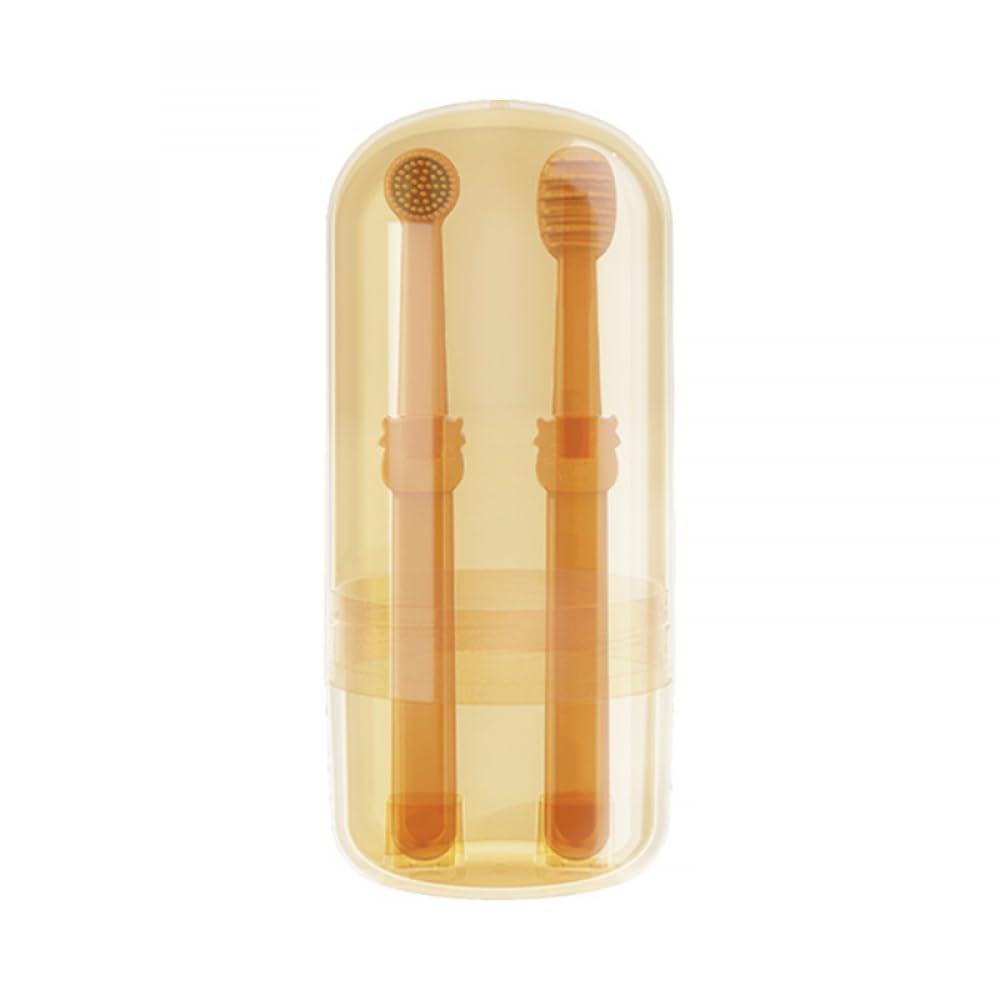 Weiara Toothbrush for Dogs,No Damage to Gums Soft Silicone Cat Toothbrush 2PCS (Tongue Brush + Toothbrush Set) Puppy Toothbrush Cleans Teeth Stains Easily - for Small, Medium and Large Pets