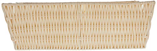 Whitmor Rattique Shelf Tote, 13"D x 15"W x 5"H, Latte
