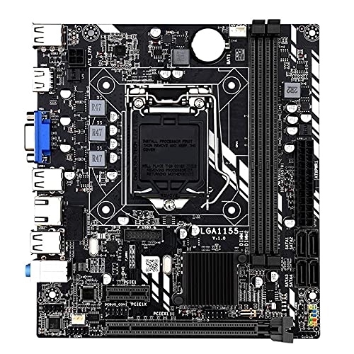 Misaso LGA 1155 Motherboard for Core I7 / I5 / I3 / Pentium/Celeron LGA1155 DDR3 M-ATX Motherboards H61