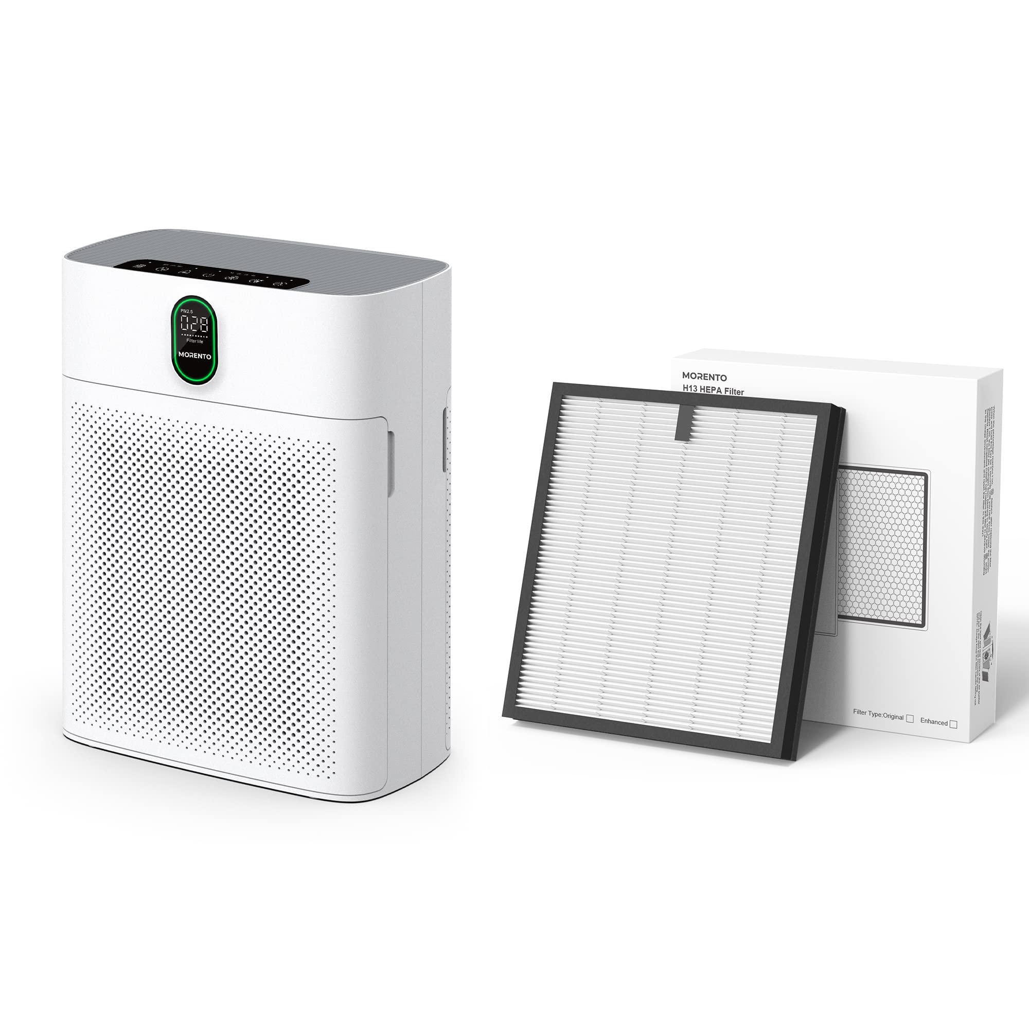 MORENTO HY4866 Air Purifiers with HY4866 Standard Filter, White