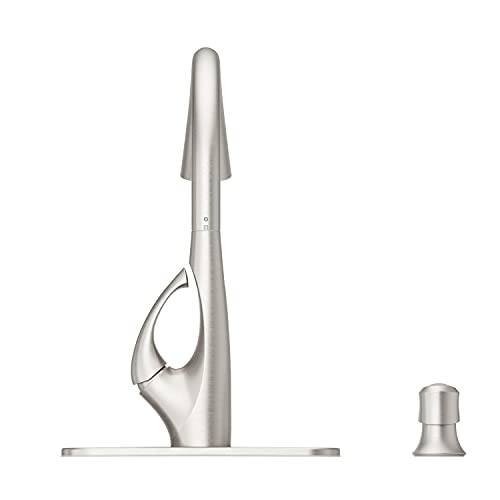 Pfister Jovi Kitchen Faucet with Pull Down Sprayer and Soap Dispenser, Single Handle, High Arc, Spot Defense Stainless Steel Finish, F5297JIGS