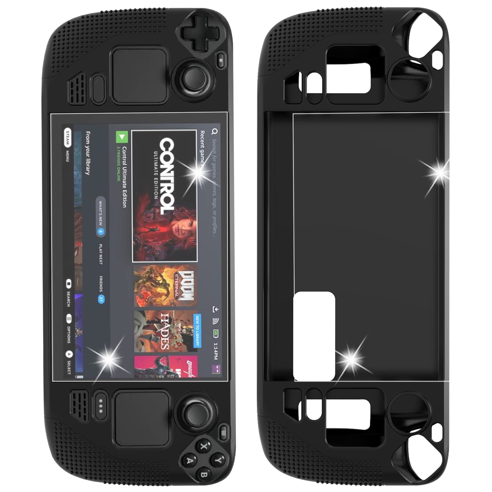 Joso Protective Case for Steam Deck, Precise Alignment of Holes, Anti-Slip & Sweat-Proof, Silicone Cover for Steam Deck Accessories