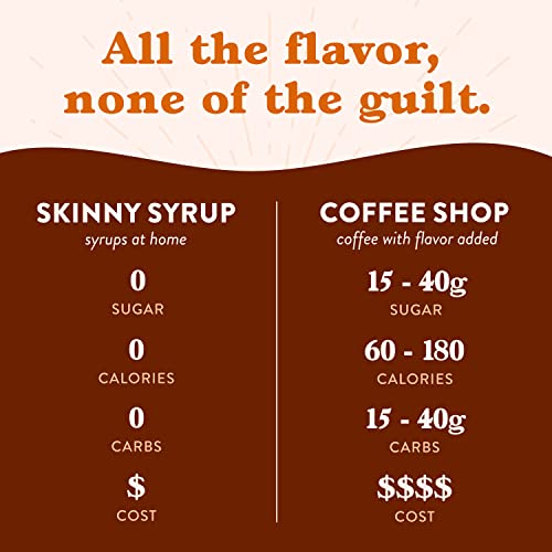 Jordan's Skinny Syrups Sugar Free Salted Caramel Coffee Syrup, 1.75L - Gluten Free, Keto Friendly