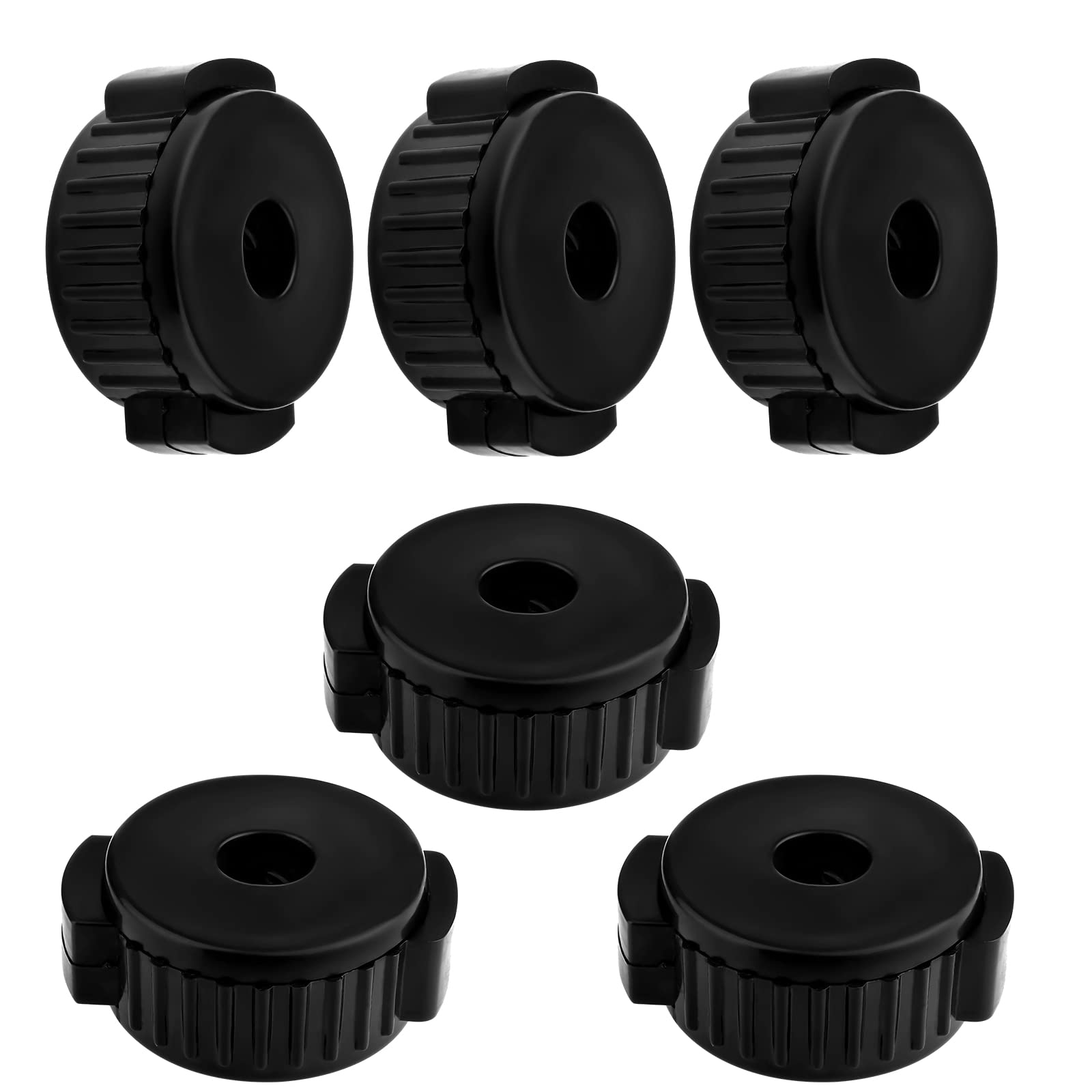 LUTER 6pcs Plastic Cymbal Nut 8mm, Black Cymbal Nut Quick Release Drum Cymbal Wing Nuts Cymbal Replacement Accessories for Percussion Instrument Part