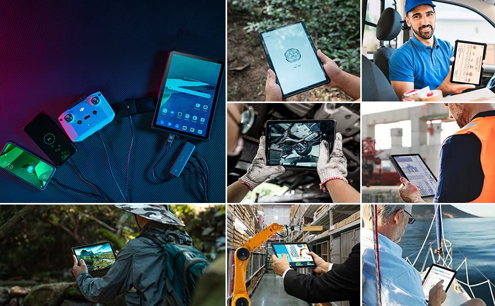 OUKITEL 10in Tablet Android12 20000mAh RT2 Rugged Tablet 8GB+128GB 1TB Tablet, Waterproof Tablet 4G LTE Dual SIM+5G WiFi Smart Tablet 16MP+16MP Camera 33W Fast Charging/IP68/IP69K/OTG/T-Mobile