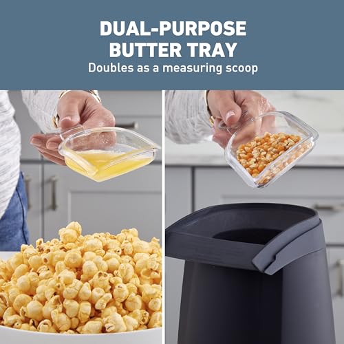 West Bend Air Crazy Popcorn Machine for Healthy Snacking with No Oil, 4-Quart, Black