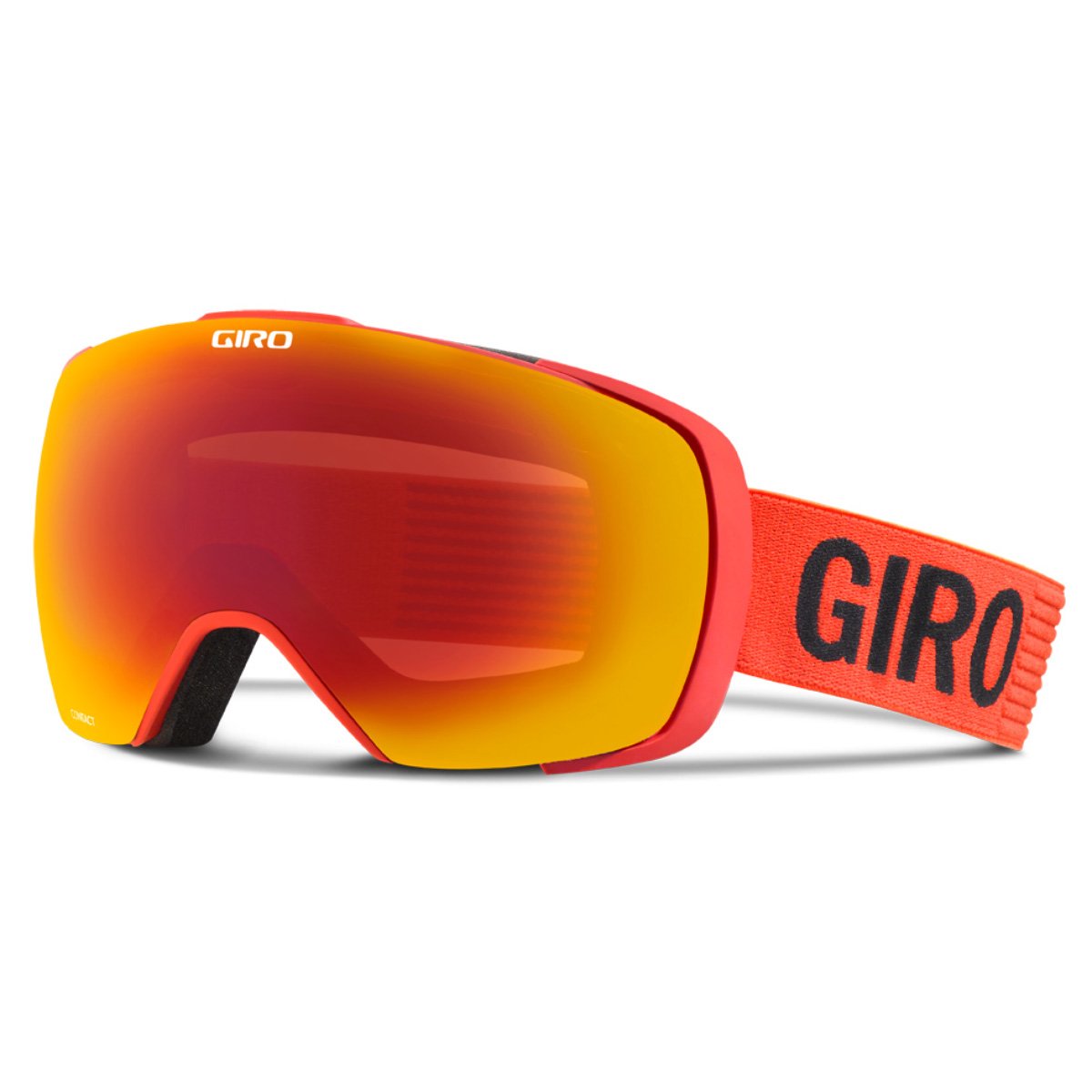 Giro 2015/16 Contact Winter Snow Goggles w/Interchangeable Lenses (Glowing Red Monotone - Amber Scarlet/Persimmon Boost)