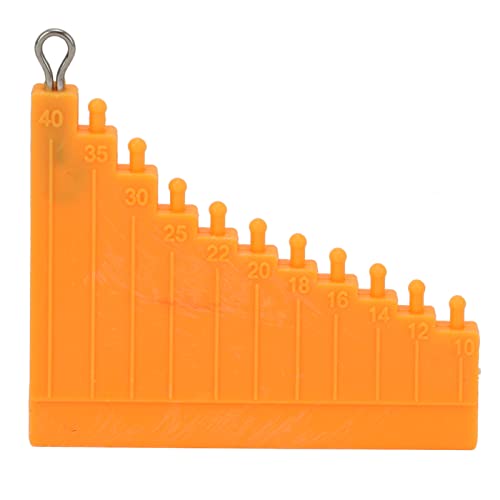 LBEC Fishing Hair Gauge ABS 11 Scales Orange Knot Pulling Tool Carp Fishing Accessories UserFriendly for Outdoor Activities