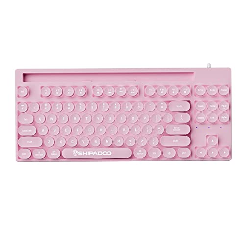 Ronyme Mechanical Gaming Keyboard Delicate Touch Replacement Plug and Play Wired Keypad for Desktop, Pink