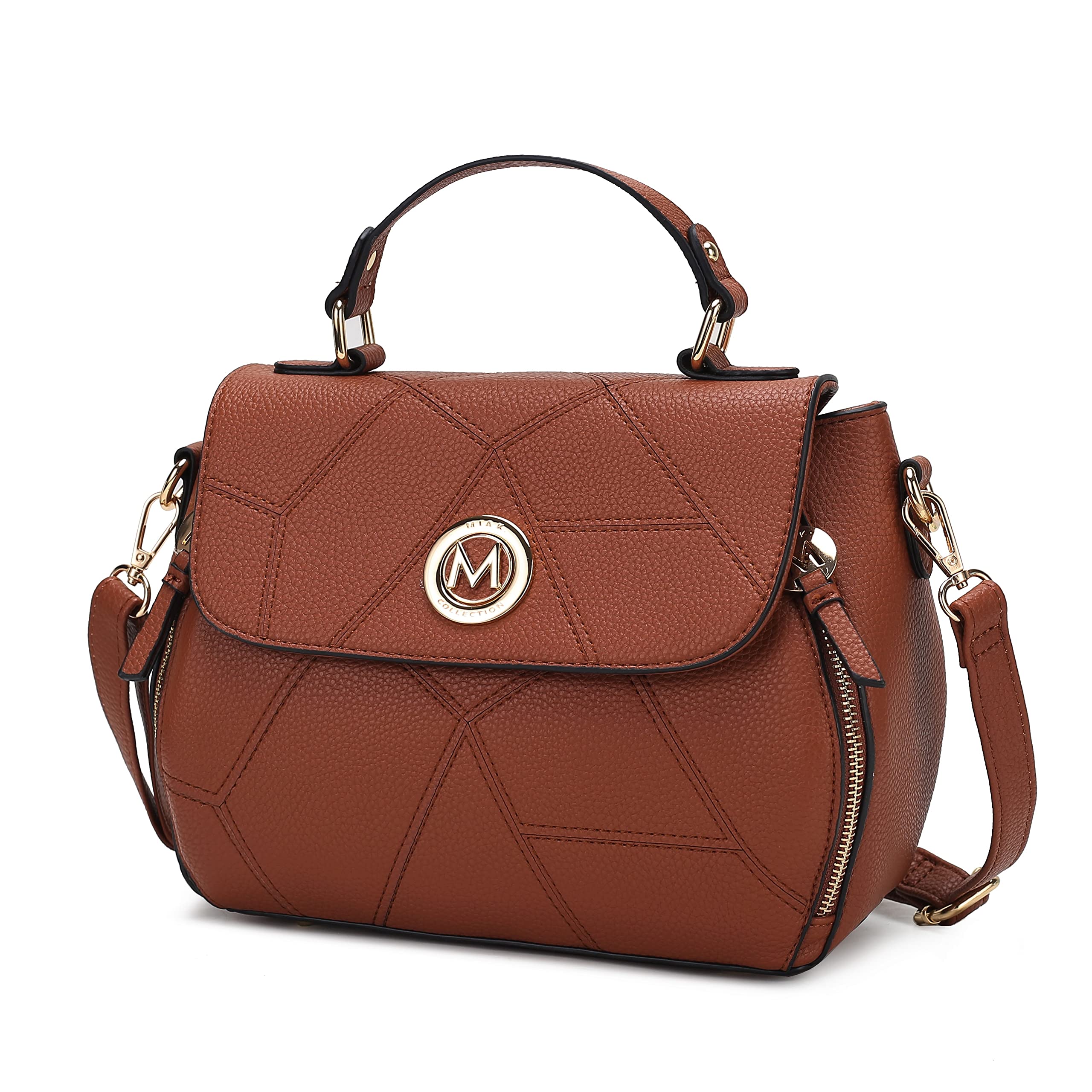 MKF Collection Satchel Bag for Women’s, Vegan leather Crossbody Handbag Top-Handle Purse