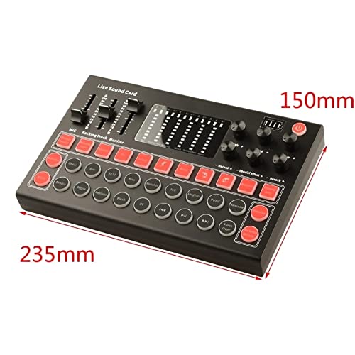 LLAMN M9 Sound Card Microphone Sound Mixer Sound Card Audio Mixing Console Amplifier