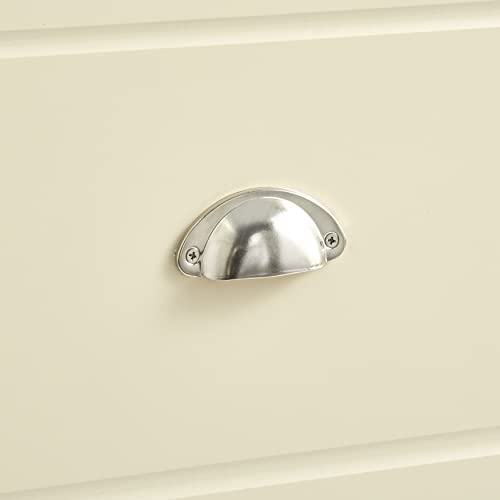 Target Marketing Systems Bradley Collection Drawer Cabinet with Metal Handles for Home Office Organization, Fits Letter-Size File, 2, White