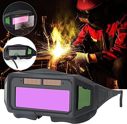 OhMill Solar Auto Darkening Welding Goggles Panoramic Anti-glare PC Glasses Welder Safety Glasses Mask Protect Eyes from Harmful Rays