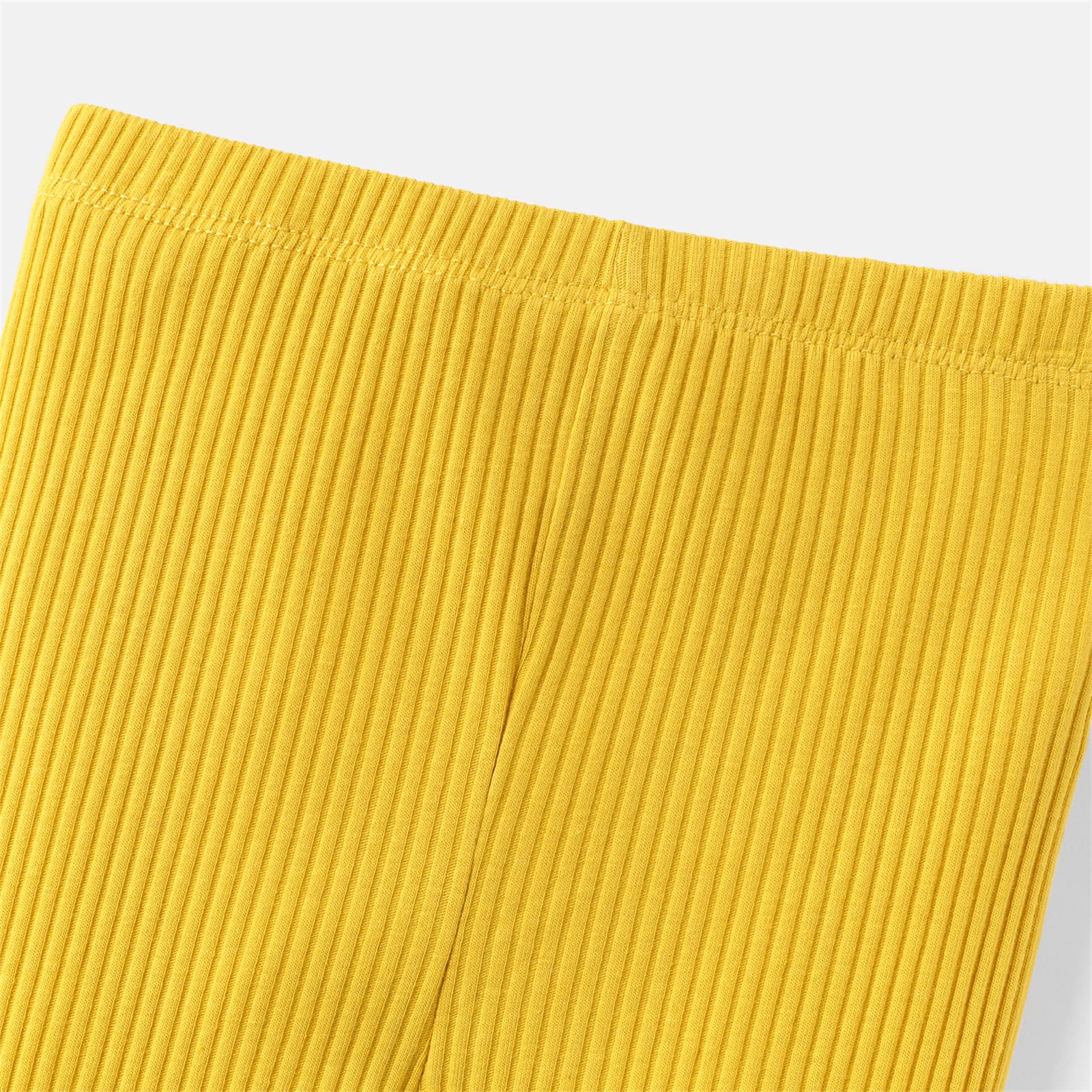 PATPAT Baby Girl Knit Cotton Flower Pants Solid Color Leggings 3 Packs 18-24 Months
