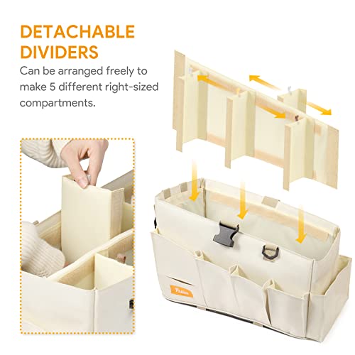 Philiva Large Cleaning Caddy Bag, Wearable 2 in 1 Cleaning Bag for Cleaning Supplies & Housekeepers with Handle and Shoulder Strap
