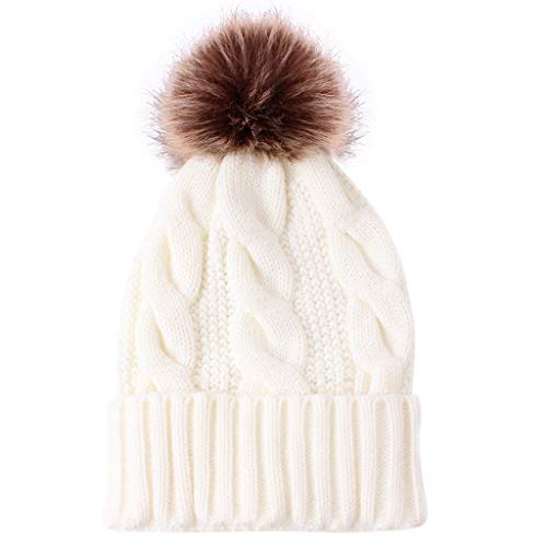 MIASHUI Fat Bill Hats Hat Hats Hemming Women Warm Wool Knitted Keep Winter Fashion Baseball Caps Closet Hat White