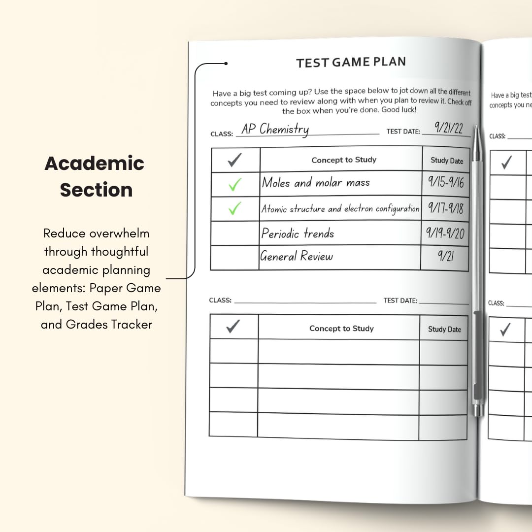 Journey 180 Undated Academic Planner - 6 Month Undated Student Planner for High School and College Students - To Do List, Habit Tracker, Positive Affirmations, Creative Journal, Daily Planner
